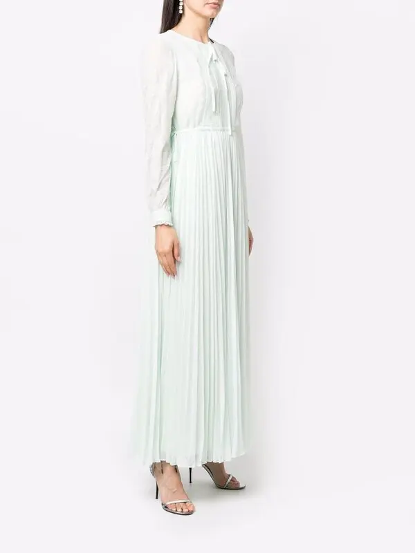SELF-PORTRAIT Lace-trim Maxi Dress