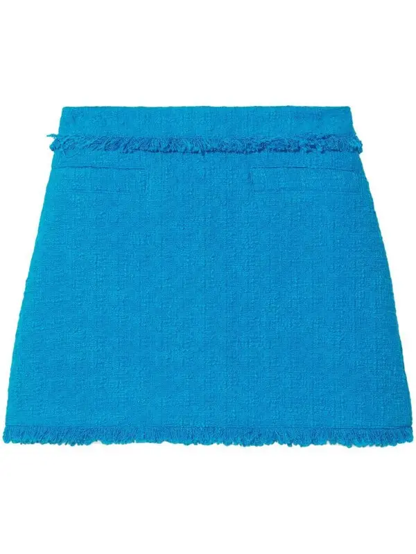 Proenza Schouler White Label Tweed Knitted Mini Skirt - Blue