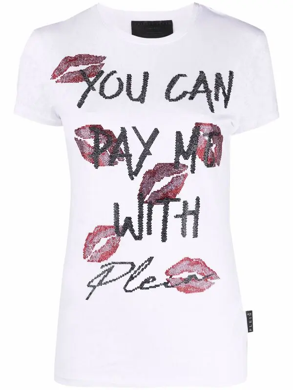 Philipp Plein Rhinestone-embellished T-shirt - White