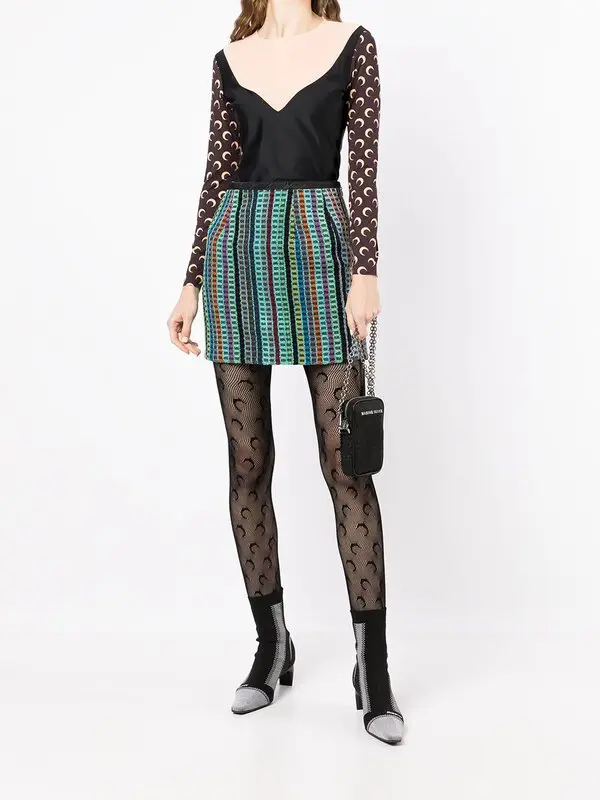 MARINE SERRE Terry Kitchen Towels Mini Skirt
