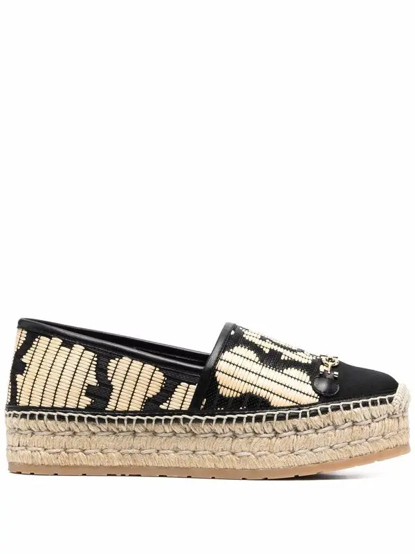 FERRAGAMO Logo Embroidered Espadrilles