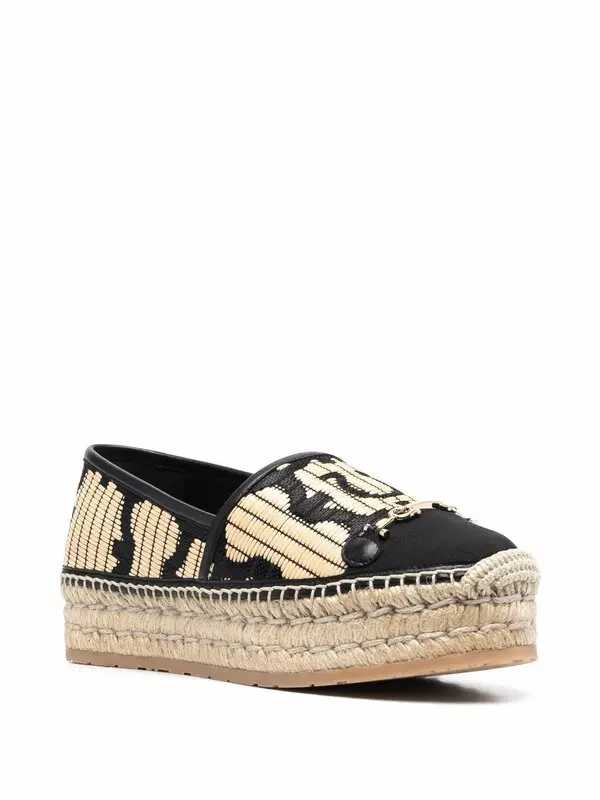 FERRAGAMO Logo Embroidered Espadrilles