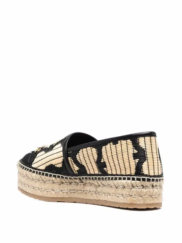 FERRAGAMO Logo Embroidered Espadrilles