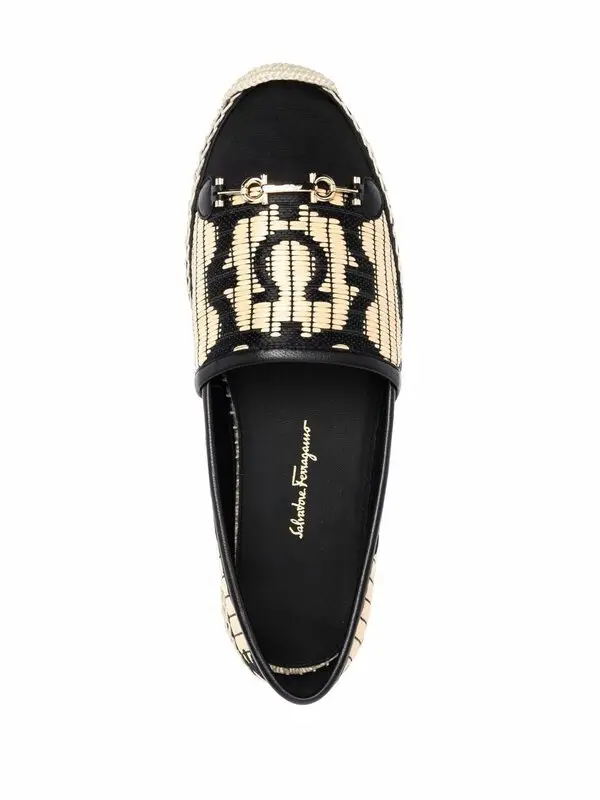 FERRAGAMO Logo Embroidered Espadrilles