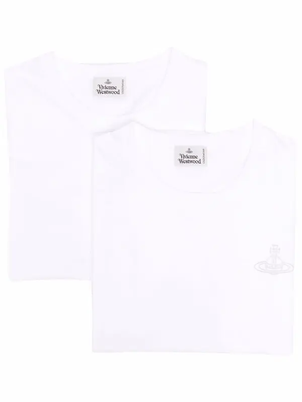 VIVIENNE WESTWOOD Pack-of-two Orb Logo-print T-shirt - White