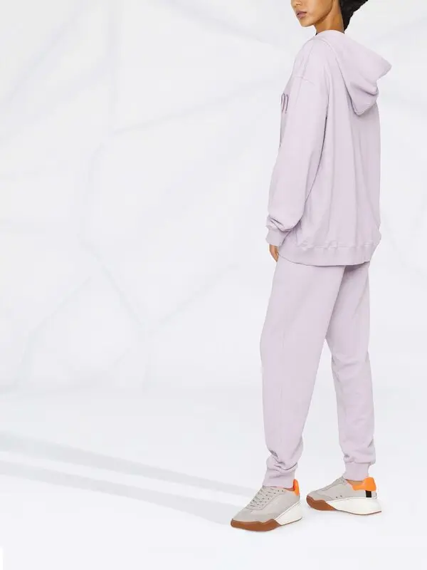 Nanushka Logo-embroidered Organic Cotton Hoodie - Purple