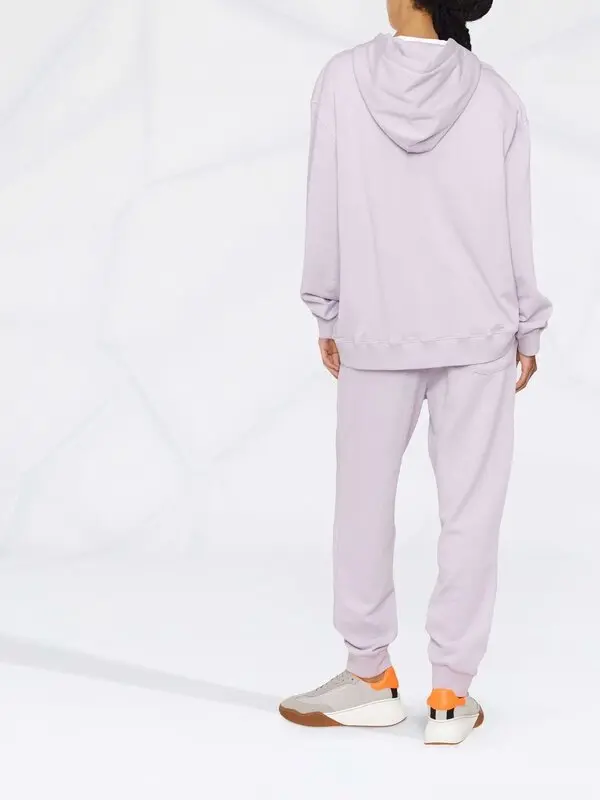 Nanushka Logo-embroidered Organic Cotton Hoodie - Purple