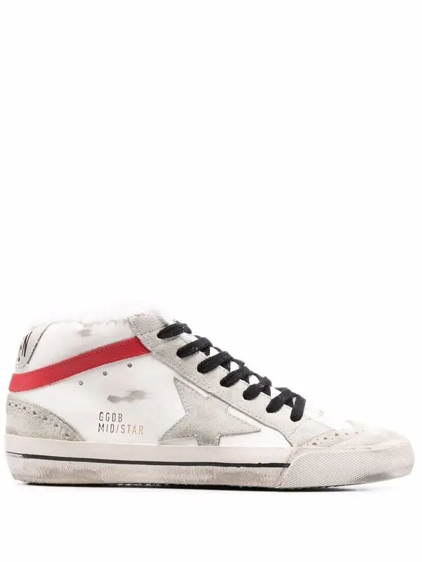 GOLDEN GOOSE Mid-star Sneakers - White