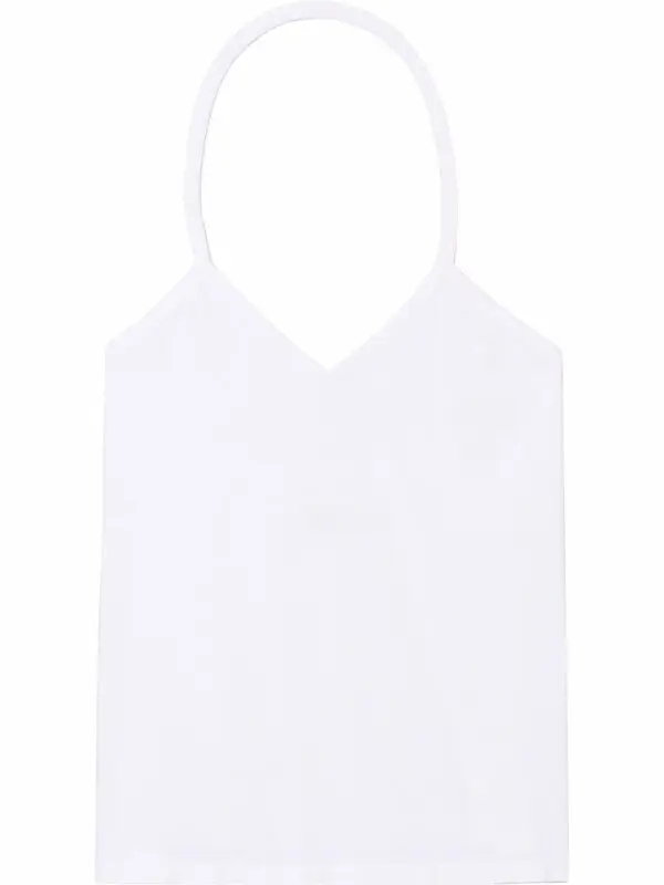 Khaite Misty Halterneck Cotton Top - White