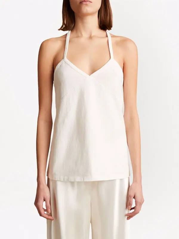 Khaite Misty Halterneck Cotton Top