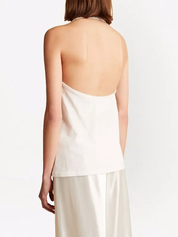 Khaite Misty Halterneck Cotton Top