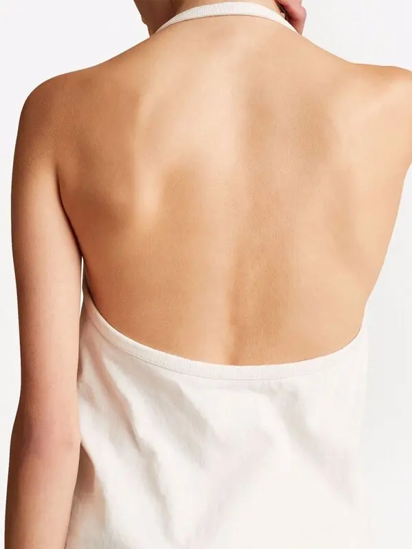 Khaite Misty Halterneck Cotton Top