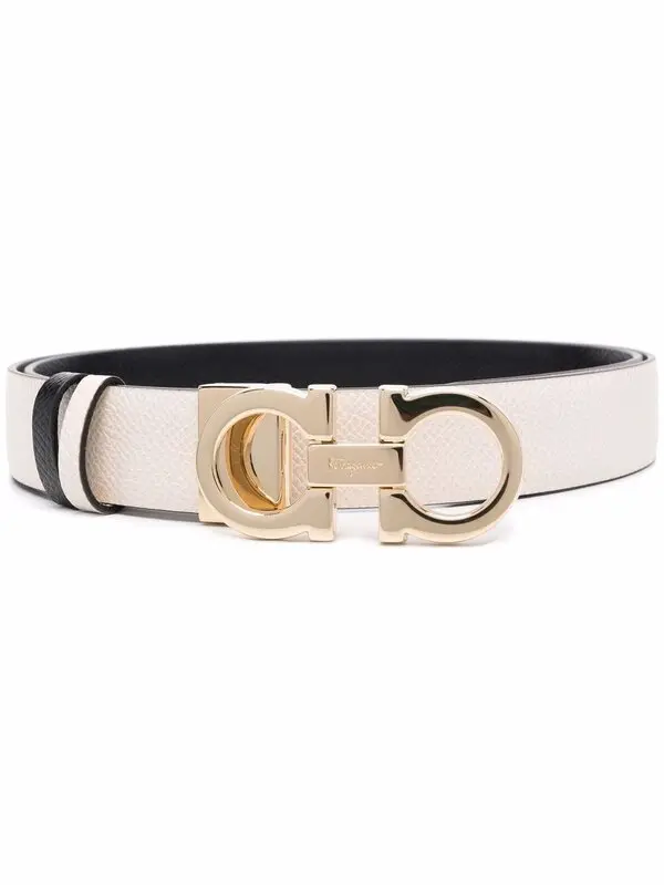 FERRAGAMO Gancini Reversible Belt - Neutrals
