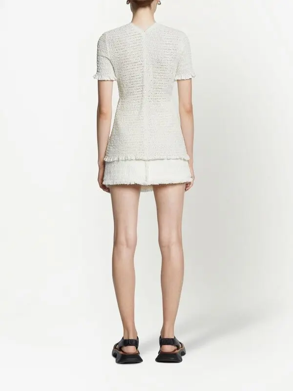 Proenza Schouler White Label Crochet Zip-front Blouse
