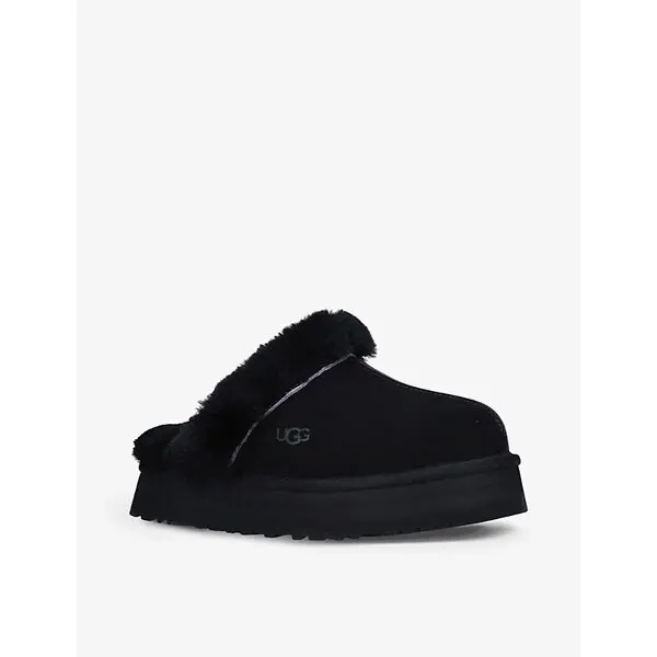 UGG Disquette Shearling-lined Suede Slippers - Black
