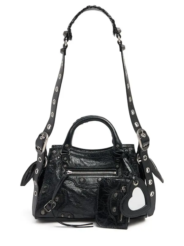 Balenciaga Xs Neo Cagole Leather Shoulder Bag