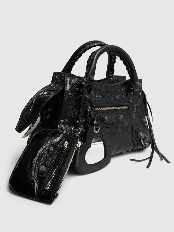 Balenciaga Xs Neo Cagole Leather Shoulder Bag