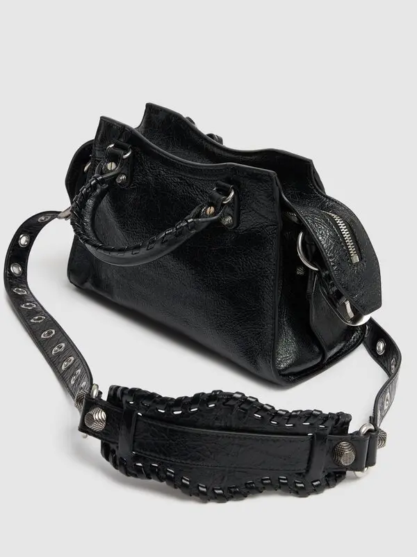 Balenciaga Xs Neo Cagole Leather Shoulder Bag