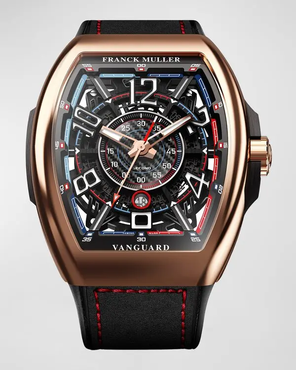 Franck Muller Limited Edition Rose Gold Auberlen Skeleton Automatic Watch - Stainless Steel