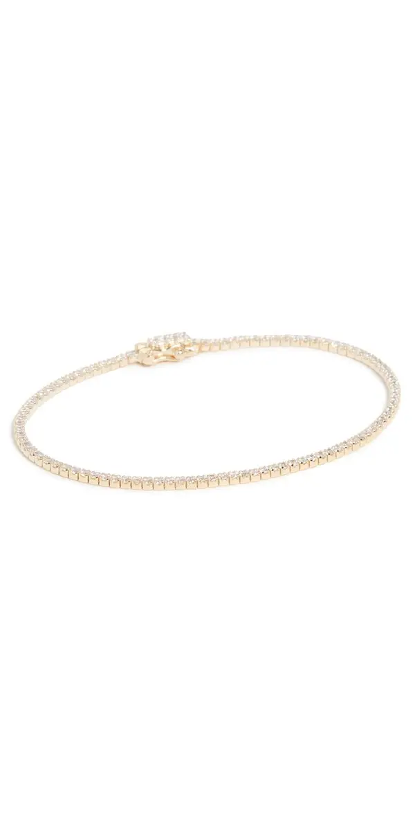 BY ADINA EDEN Classic Thin Tennis Bracelet - Gold