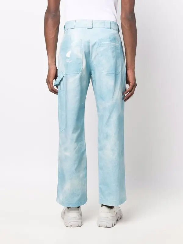 MSFTS Acid-wash Flared Trousers