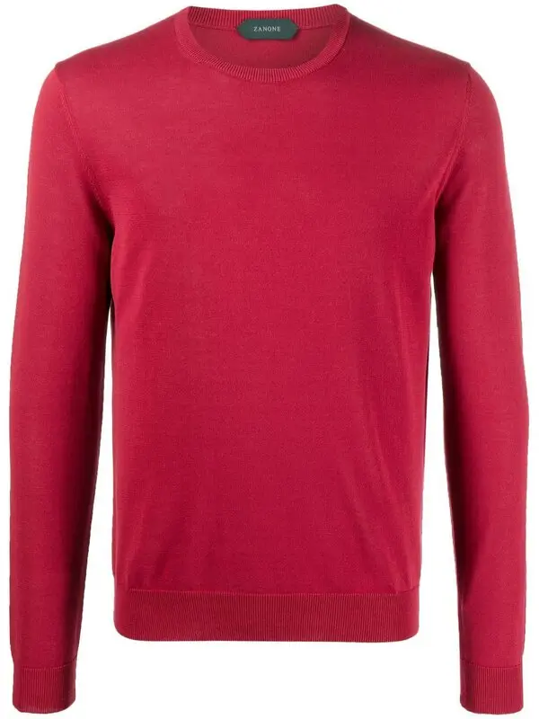 ZANONE Crew-neck Knitted Jumper - Red