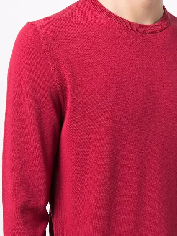 ZANONE Crew-neck Knitted Jumper - Red