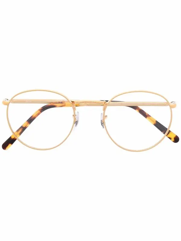 Ray-ban Round-frame Optical Glasses - Gold
