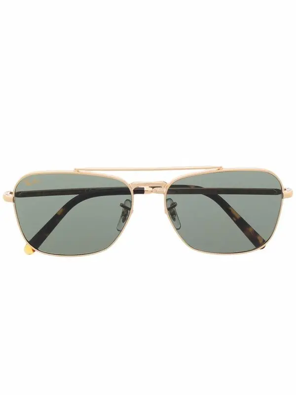 Ray-ban Rectangle Frame Sunglasses - Gold