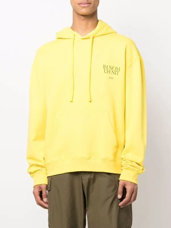 IH NOM UH NIT Logo-print Cotton Hoodie - Yellow