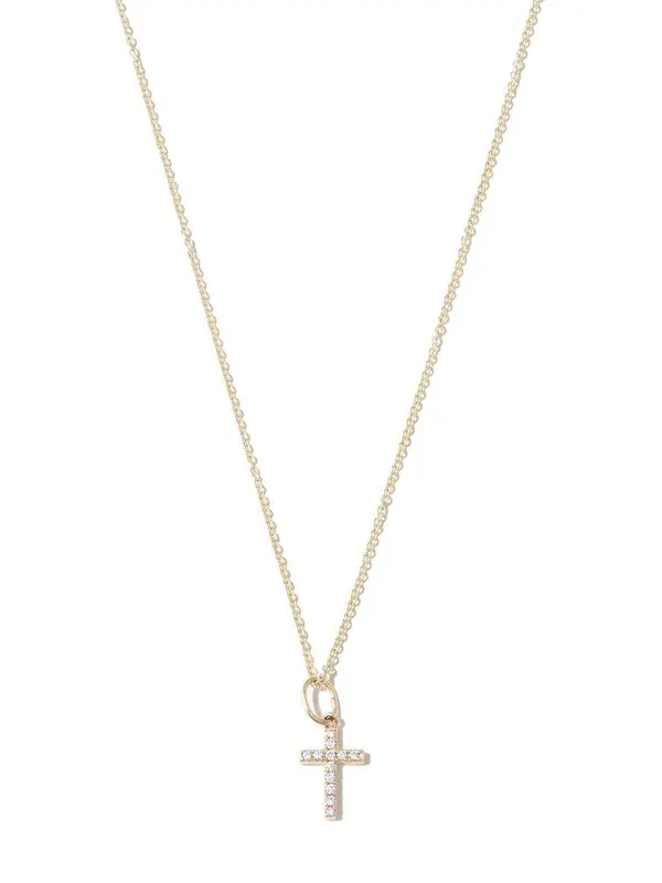 SYDNEY EVAN 14kt Diamond Cross Necklace - Gold