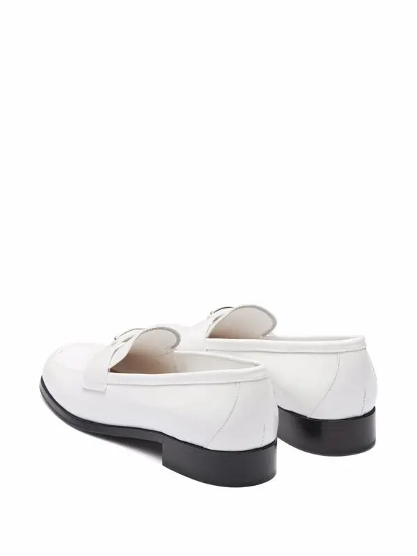 Prada Logo-plaque Leather Loafers