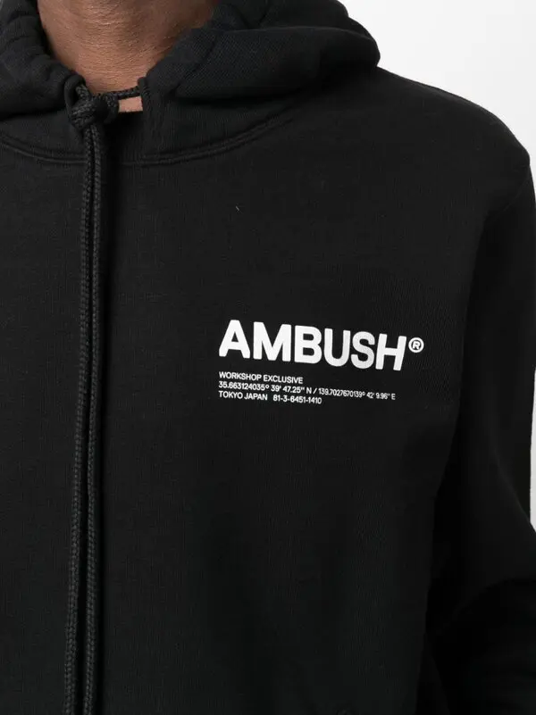 AMBUSH Logo-print Hoodie - Black