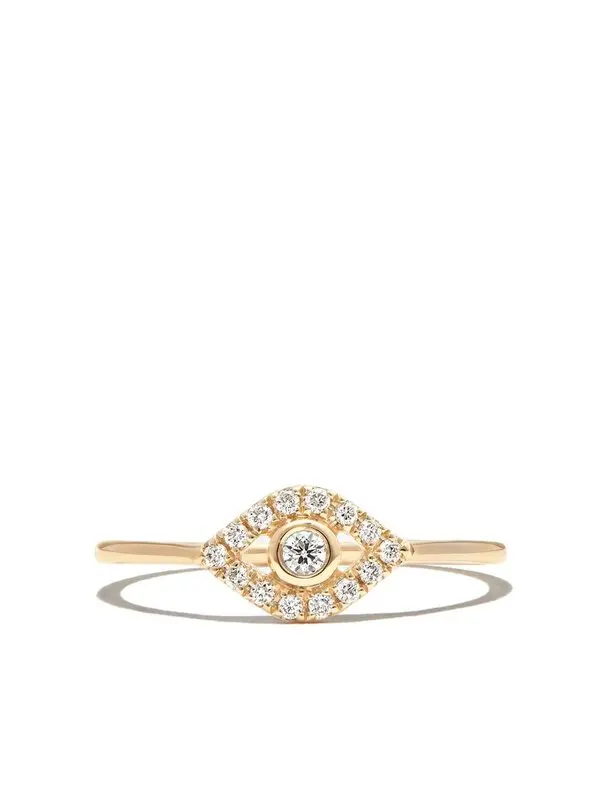 SYDNEY EVAN 14kt Yellow Diamond Evil Eye Ring