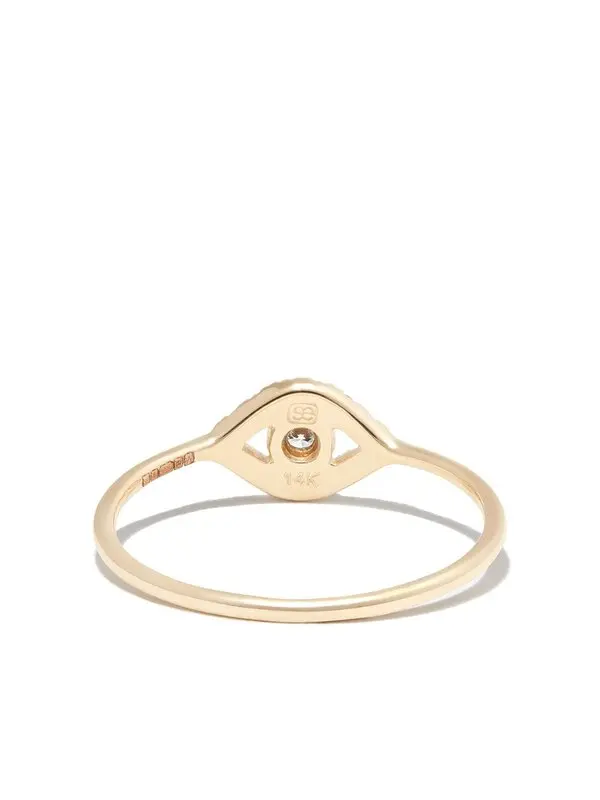 SYDNEY EVAN 14kt Yellow Diamond Evil Eye Ring