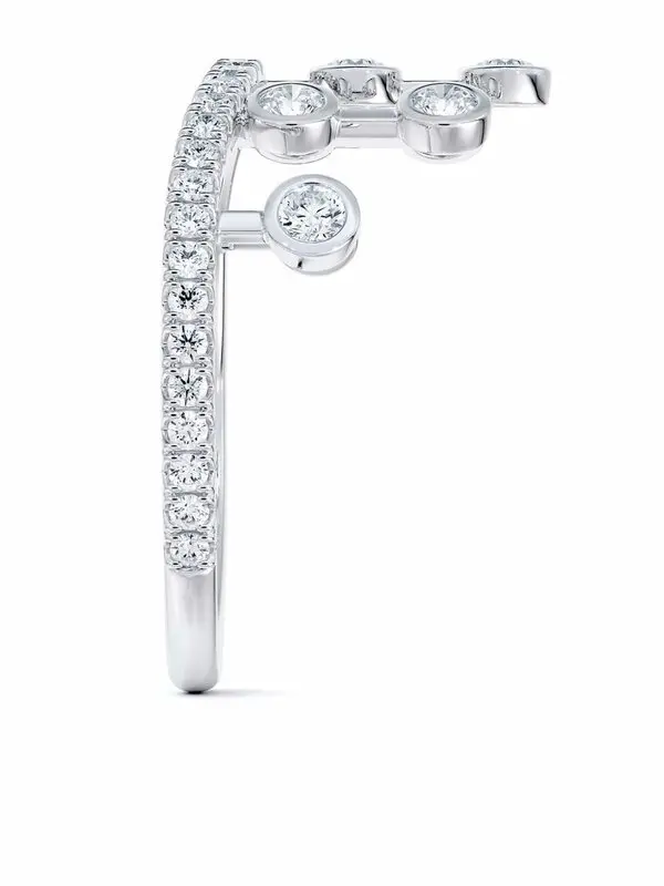 De Beers Platinum Dewdrop Diamond Crown Ring