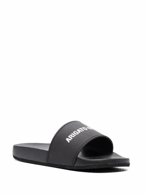 Axel Arigato Logo-print Slides - Black