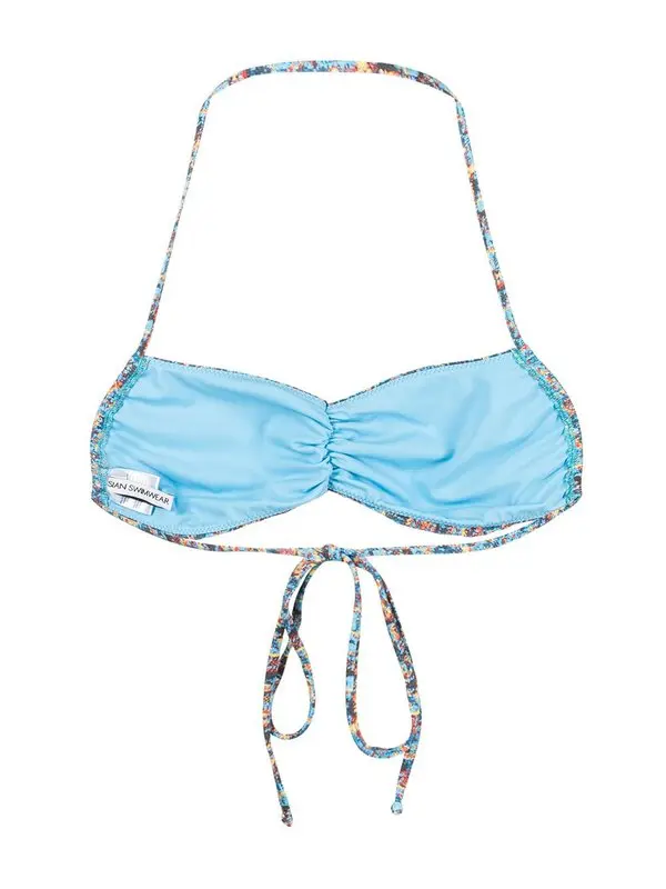 SIAN SWIMWEAR Halle Tweed-print Bikini Top