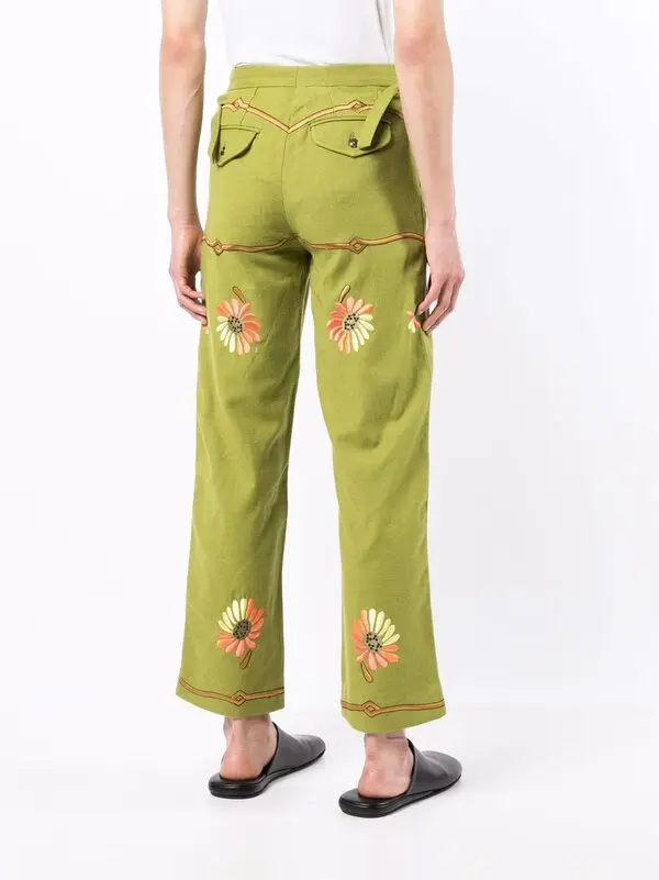 BODE Floral Embroidered Trousers