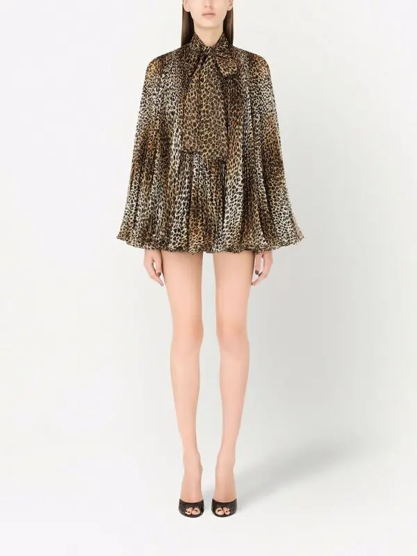 Dolce & Gabbana Leopard Print Mini Dress