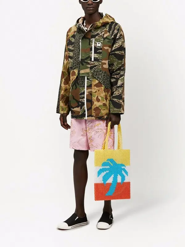 Palm Angels Printed Parka Coat
