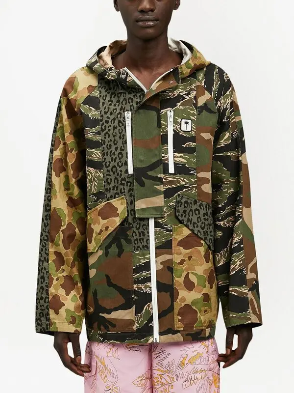 Palm Angels Printed Parka Coat