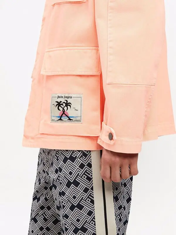 Palm Angels Oversized Denim Workwear Jacket