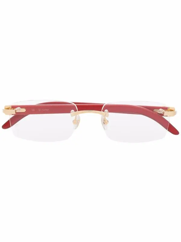 CARTIER Rimless Square-frame Glasses - Black
