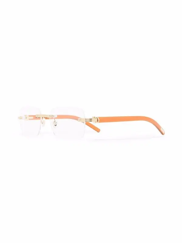 Cartier Square-frame Glasses - Orange