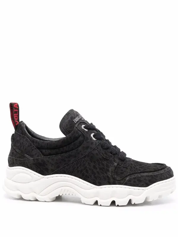 Zadig&Voltaire Blaze Leopard-print Sneakers - Blue