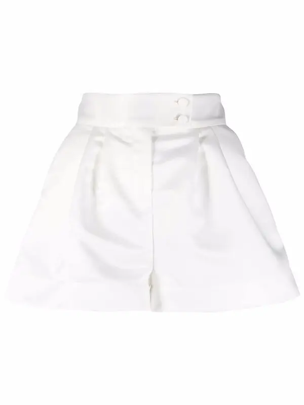 STYLAND Pleated Tailored Shorts - White