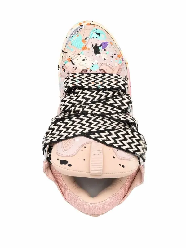 LANVIN Paint-splatter Low-top Sneakers - Pink