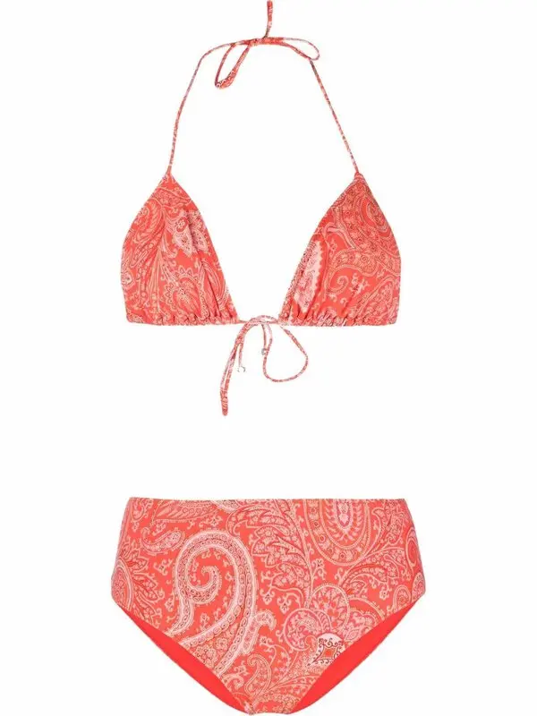 Etro Paisley-print Halterneck Bikini