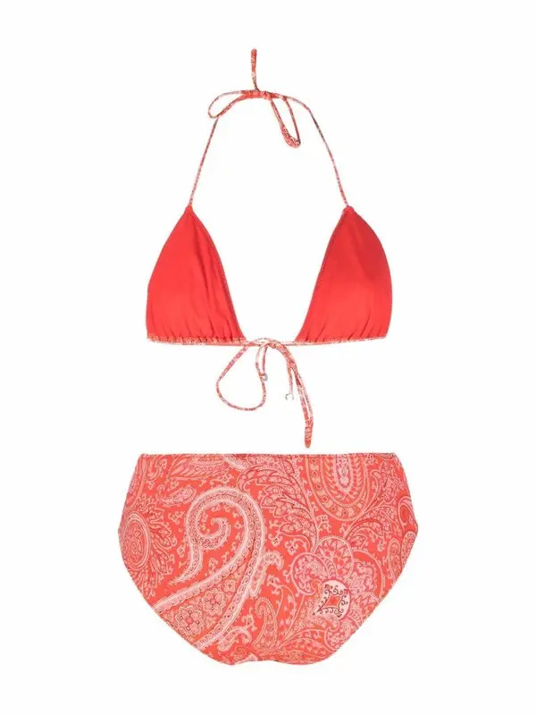Etro Paisley-print Halterneck Bikini